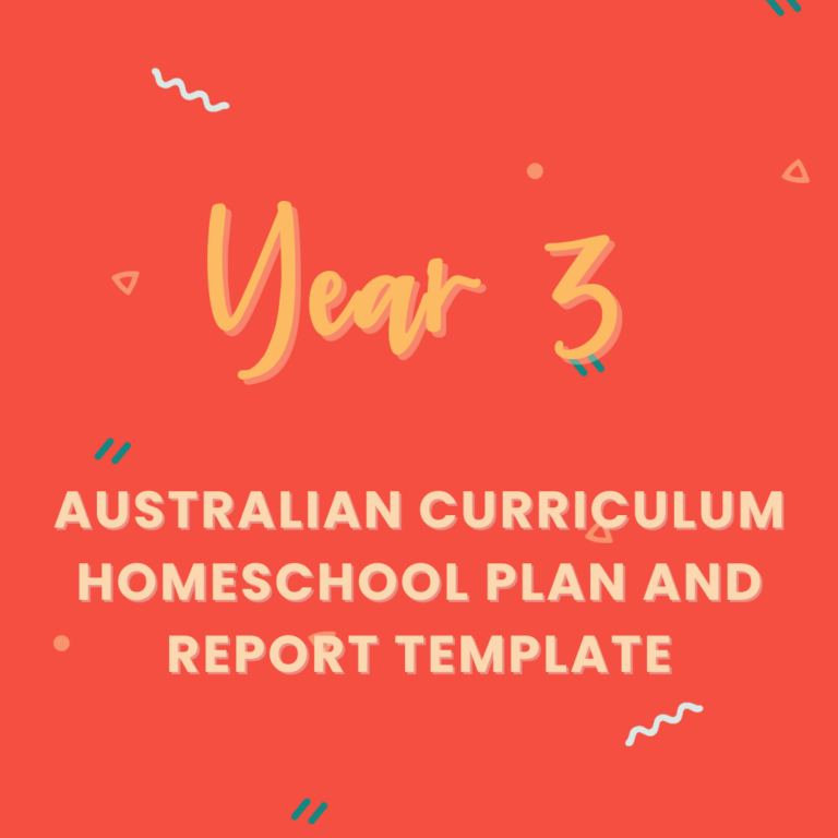 Australian Curriculum Year 3 Homeschool Plan & Report Template | Ebook