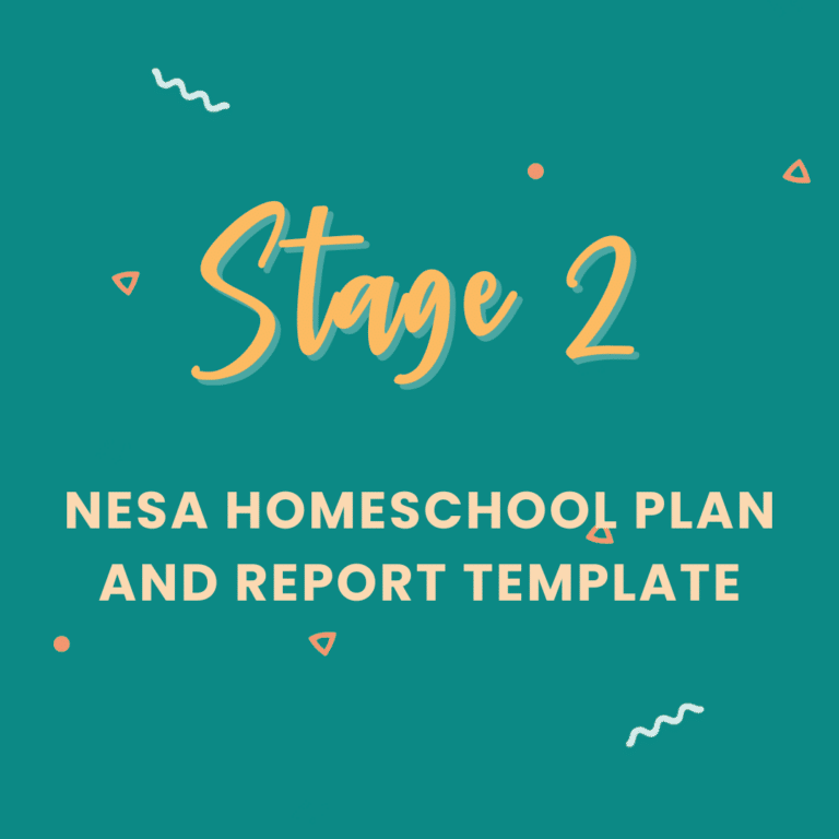 NESA Stage Two Homeschool Plan & Report Template | Ebook